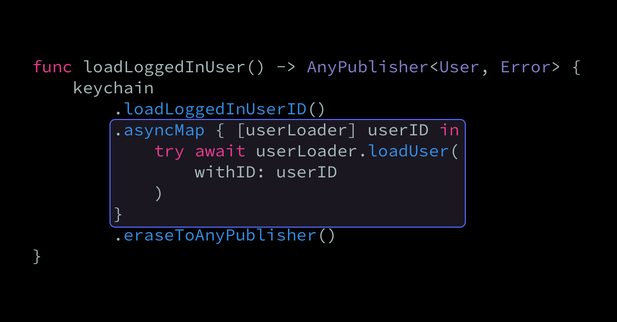 Calling async functions within a Combine pipeline | Swift by Sundell Calling async functions within a Combine pipeline | Swift by Sundell