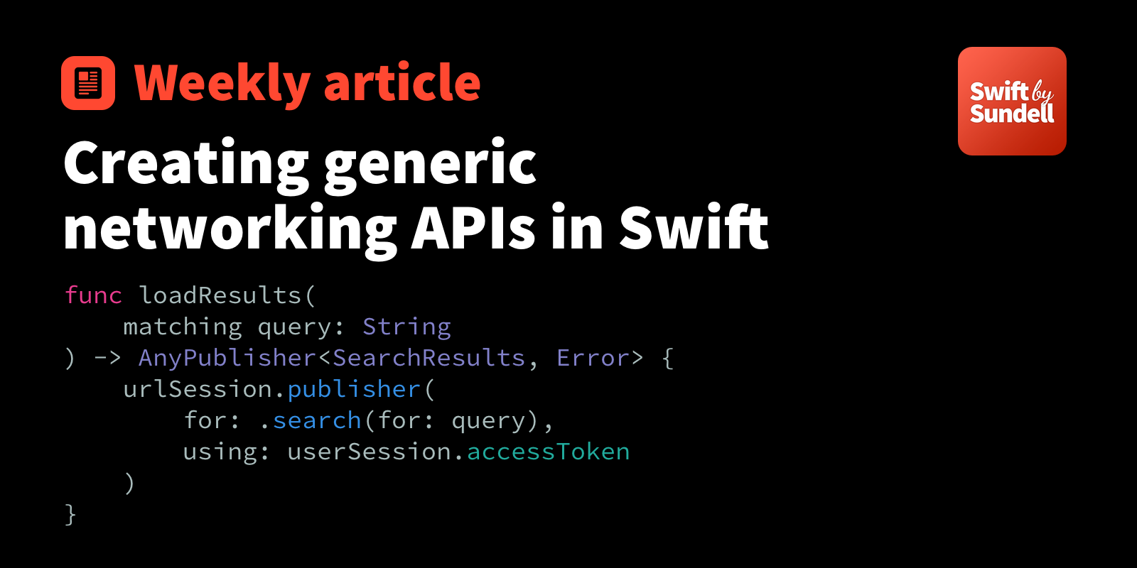 Creating generic networking APIs in Swift | Swift by Sundell Creating generic networking APIs in Swift | Swift by Sundell