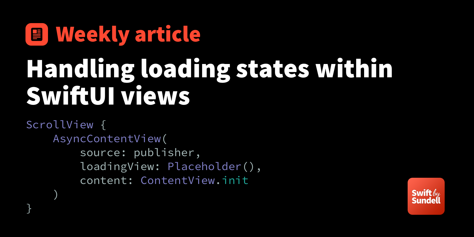 Handling loading states within SwiftUI views | Swift by Sundell