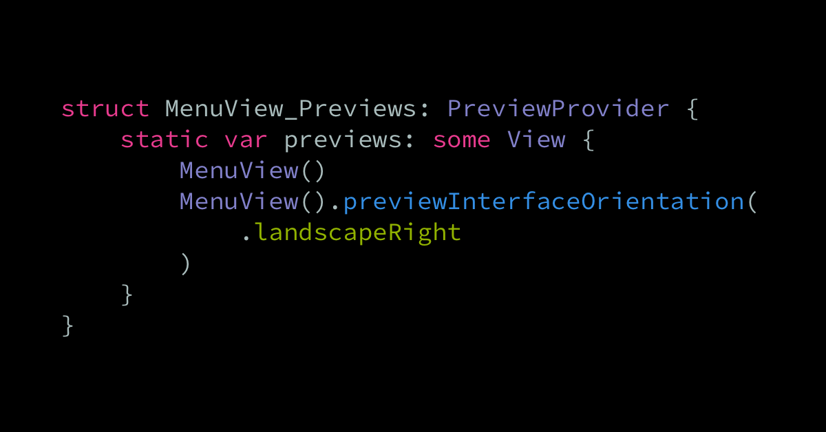 Previewing SwiftUI views in landscape | Swift by Sundell Previewing SwiftUI views in landscape | Swift by Sundell