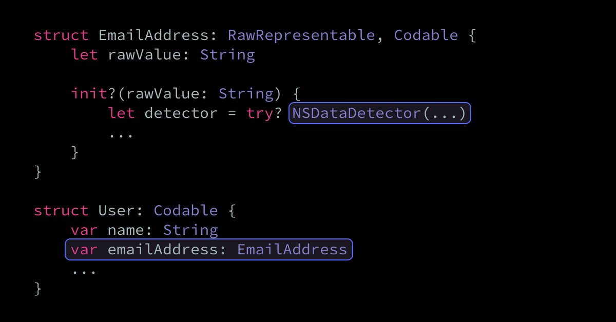 Validating email addresses using RawRepresentable and NSDataDetector ... Validating email addresses using RawRepresentable and NSDataDetector ...