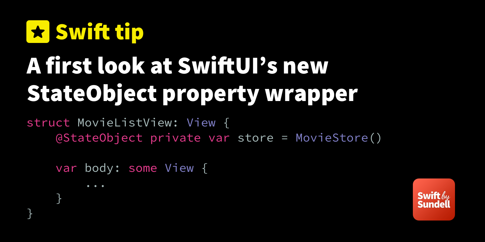 A first look at SwiftUI’s new StateObject property wrapper | Swift by Sundell