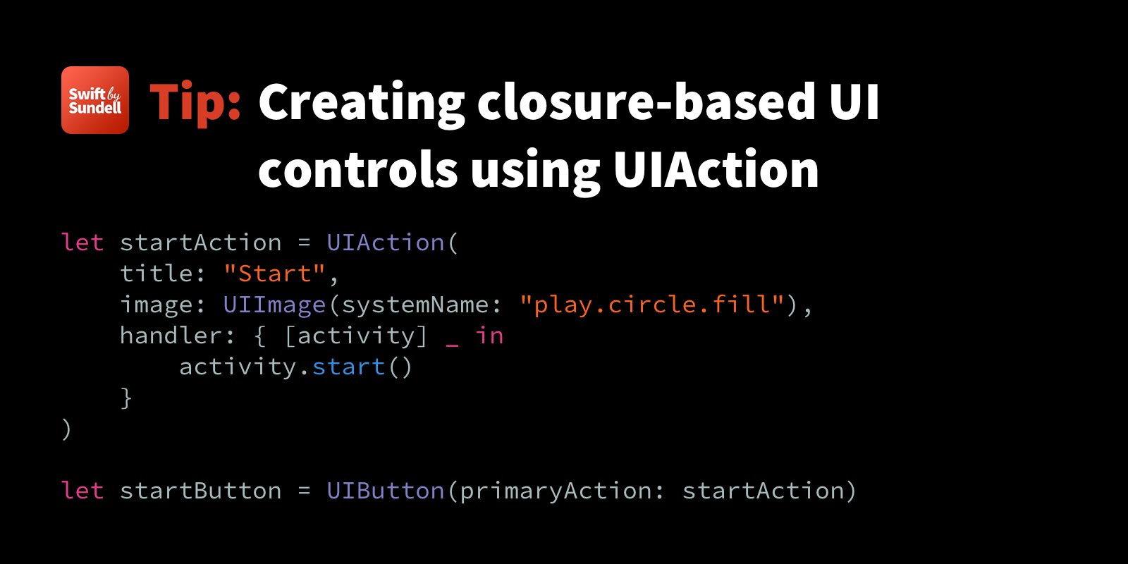 Creating Closure Based Ui Controls Using Uiaction Swift By Sundell